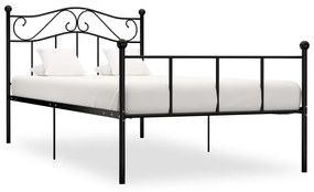 Rám postele černý kov 100 x 200 cm,  284524 HangarStore.cz