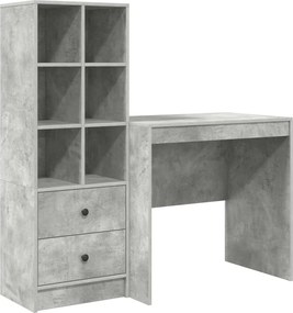 Stůl Betonově šedá 125,5 x 50 x 127 cm 2 ks 3337356
