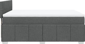Box spring postel s matrací tmavě šedý 140 x 190 cm textil 3289364