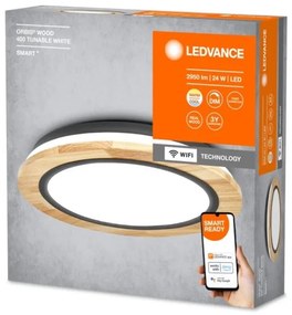 Ledvance - LED Stmívatelné stropní svítidlo SMART+ ORBIS WOOD LED/24W/230V Wi-Fi