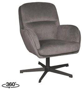 LABEL51 Otočné křeslo MOSS antracit s područkami CH-73.025