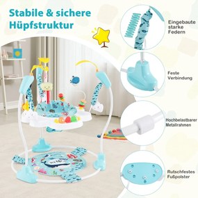 Costway Baby Sky Jumperoo s nastavitelnou výškou, hračkami a hudebním boxem