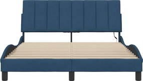 Rám postele bez matrace Hanko modrý 140 x 190 cm textil 3310460