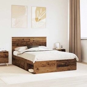 Rám postele Staré dřevo 135 x 190 cm Masivní borové dřevo 3411026