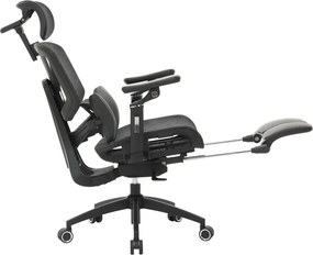 Ergonomická kancelářská židle STORM - tmavě šedá síťovina / nosnost 150 kg