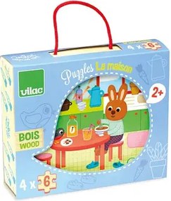 Vilac Dřevěné puzzle Dům / od 2 let