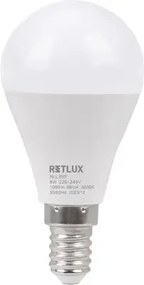 RETLUX RLL 635 G45 E14 mini Globe 8W / 1080 lm / 3000K - teplá bílá /