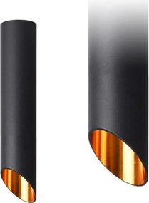 Toolight - Designová závěsná lampa DIAMENT 392197, černá-zlatá, OSW-03691