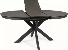 Jídelní rozkládací stůl Porto 120/160 cm keramika šedý/černý