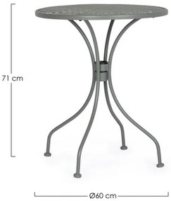 BIZZOTTO zahradní kovový stůl LIZETTE tmavě zelený ø60 cm 0802971