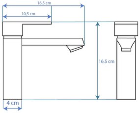 Umyvadlová baterie REA MAYSON nízká zlatá