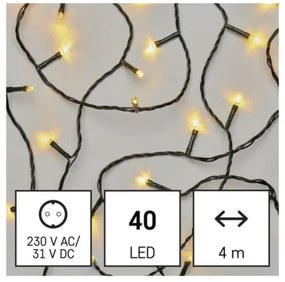 Vánoční osvětlení EMOS D4AW21 40LED řetěz 4m teplá bílá programy s časovačem