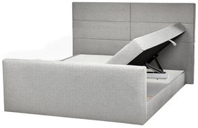 Manželská postel 180 cm Aoyun (šedá) (s roštem a matrací) (s úl. prostorem). 1077693