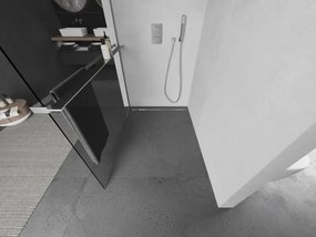 Mexen Kioto+ L, sprchová zástěna Walk-In s poličkou a věšákem 60 x 200 cm, 8mm čiré sklo, chromový profil, 800-060-123-01-00