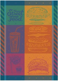 Sada žakárových utěrek Street Food Usa Gourmand, 4 díly
