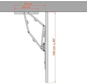 AX105 Držák s Ramenem 91cm | TV 50"-100" | 90kg