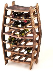 Stará Krása - Own Imports Stojan na víno pro 24 lahví z dubového dřeva v selském stylu