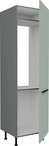 ARIA sa | vysoká skříňka 60 LO-215 2F na vestavnou lednici | 60 cm | ANTI FINGERPRINT povrch | antracit/aquamarine