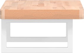Deska pod umyvadlo nástěnná ocel a masivní bukové dřevo 3302324