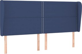 Box spring postel s matrací modrá 200x200 cm textil 3127915