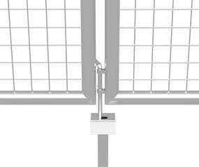 Zahradní branka pozinkovaná ocel 400 x 175 cm stříbrná 144302