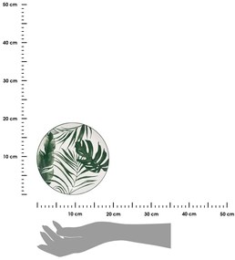 Porcelánový dezertní talíř Leafs, (fi) 19 cm, listy, sada 6ks