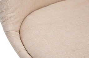 Konferenční židle Borneo V2 přírodní konstrukce látka – krémová