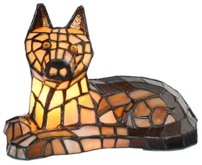 Stolní lampa Tiffany pes – 25x13x17 cm