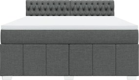 Box spring postel s matrací tmavě šedá 180x200 cm textil 3289455