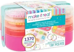 MAKE IT REAL Kreativní sada Beads 2-Go / 1370 korálků / Plast / od 8 l