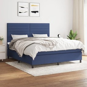 Box spring postel s matrací modrá 180x200 cm textil 3141879