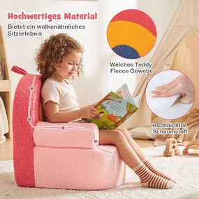 Costway Dětská pohovka, ergonomické dětské křeslo s pěnou o vysoké hustotě