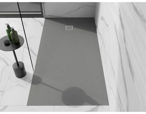 Mexen Stone+, obdélníková vanička z minerálního kompozitu 200 x 90 cm, šedá-betonová, 44619020