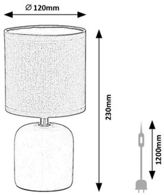 Rabalux DAPHNI stolní lampa 74055