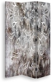 Ozdobný paraván, Orientální ornament - 110x170 cm, třídílný, korkový paraván