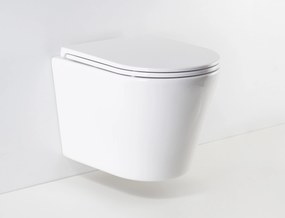 HOPA Závěsné WC OVALE BASSO RIMLESS se SLIM sedátkem Soft-close  - OLKLT053ER