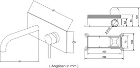 design podomítková baterie DOPORRO WA112