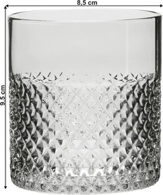 Sklenice na vodu, set 6 ks, 200 ml, kouřová, AVEIRO TYP 1