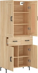 Skříň highboard dub sonoma 69,5 x 34 x 180 cm kompozitní dřevo 3199876