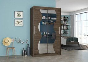 Skříň posuvná se zrcadlem OSWALD 120 choco
