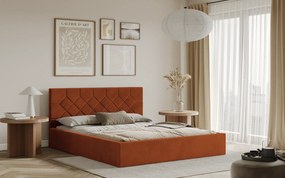 Postel MARSALA 120x200 měděná s úložným prostorem