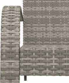 Zahradní židle Adirondack šedá polyratan 319695