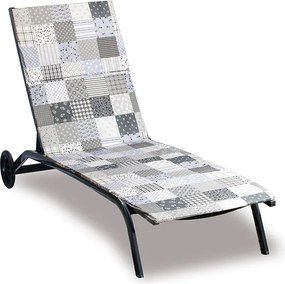 Bellatex Polstr na plážové lehátko - potah na zip Šedá 55x195 cm