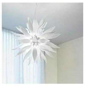 Ideal Lux - LED Lustr na lanku LEAVES 12xG9/3W/230V pr. 80 cm bílá