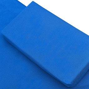 Zahradní lehátko textil modré 313531