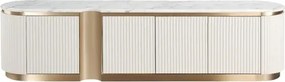 TV stolek Stilig ST916 200 cm mramor/ecru/zlatý