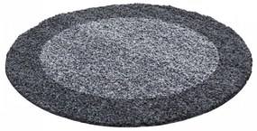 Vopi | Kusový koberec Life Shaggy 1503 grey - Kulatý průměr 160 cm