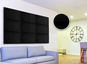Čalouněný panel Riviera 100 30x70cm černý