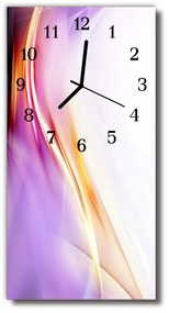 Skleněné hodiny vertikální Umění fialová abstrakce