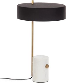 Bílo-černá stolní lampa s kovovým stínidlem (výška 53 cm) Phant – Kave Home